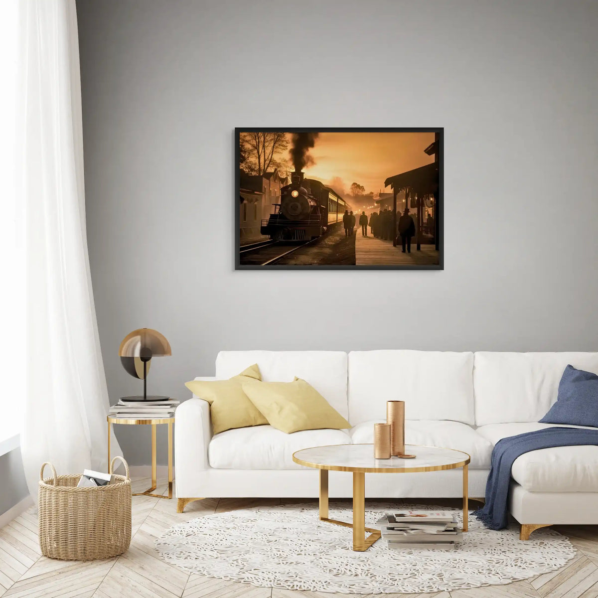 Tableau Train Vapeur - ère Victorienne | Steampunk Store