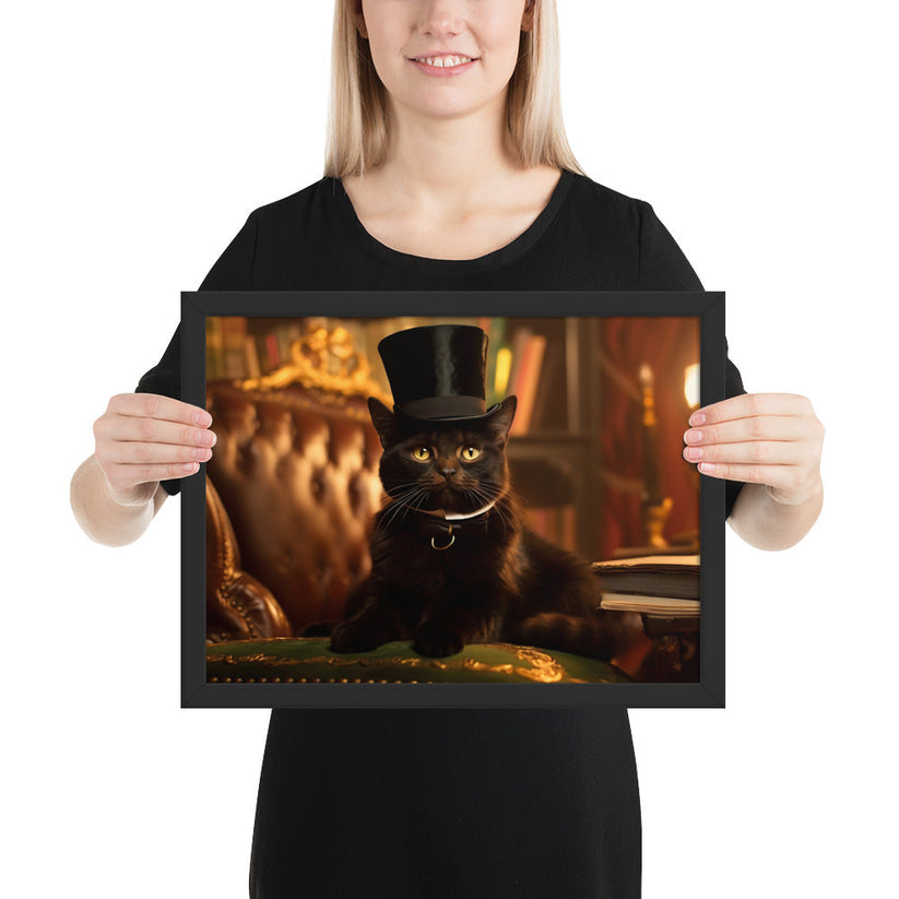 Tableau Chat Noir — Aristocrate | Steampunk Store